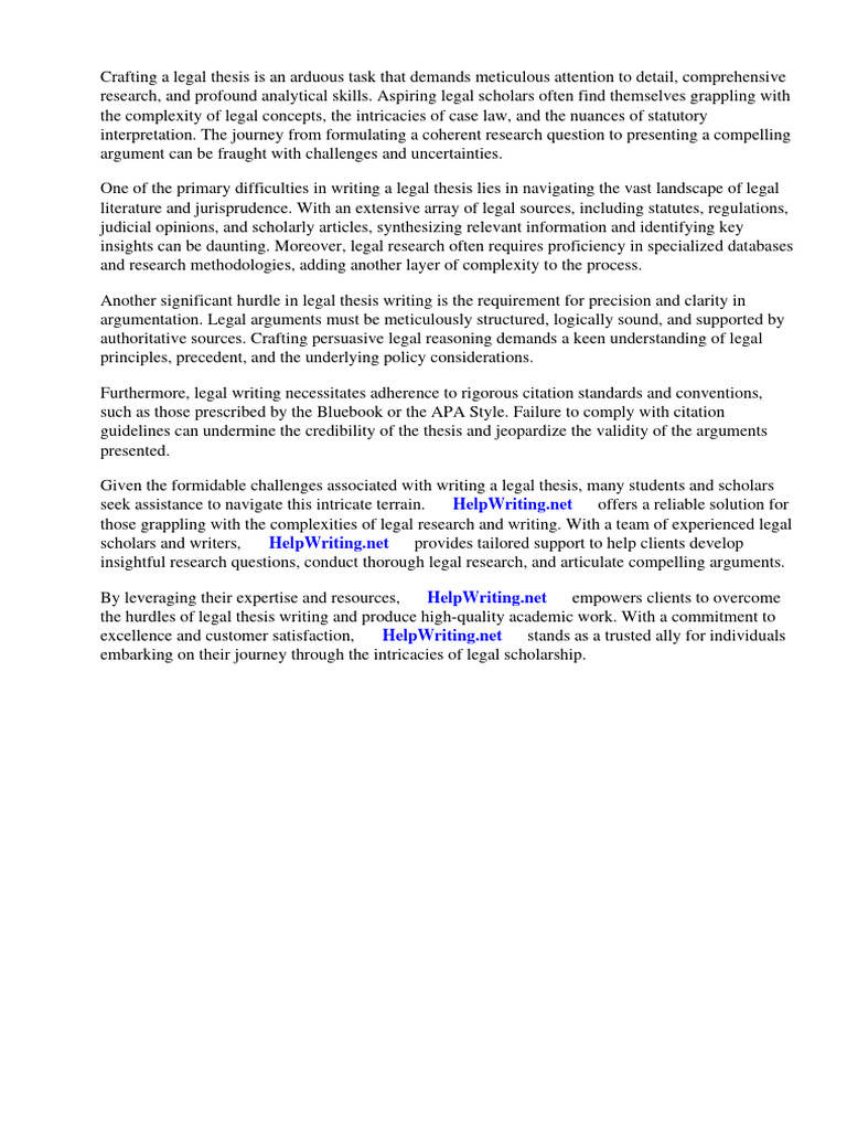Legal Thesis Writing | PDF | Thesis | Essays Legal Thesis Writing | PDF | Thesis | Essays