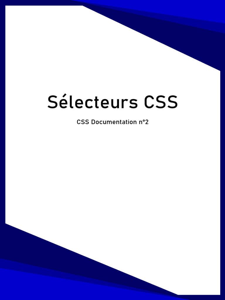 Sélecteur CSS | PDF | Html | Élément HTML