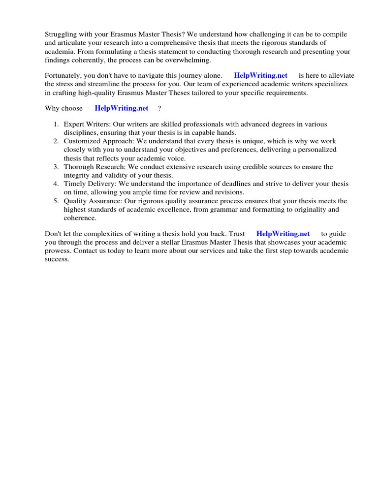 Erasmus Master Thesis Database | PDF | Thesis