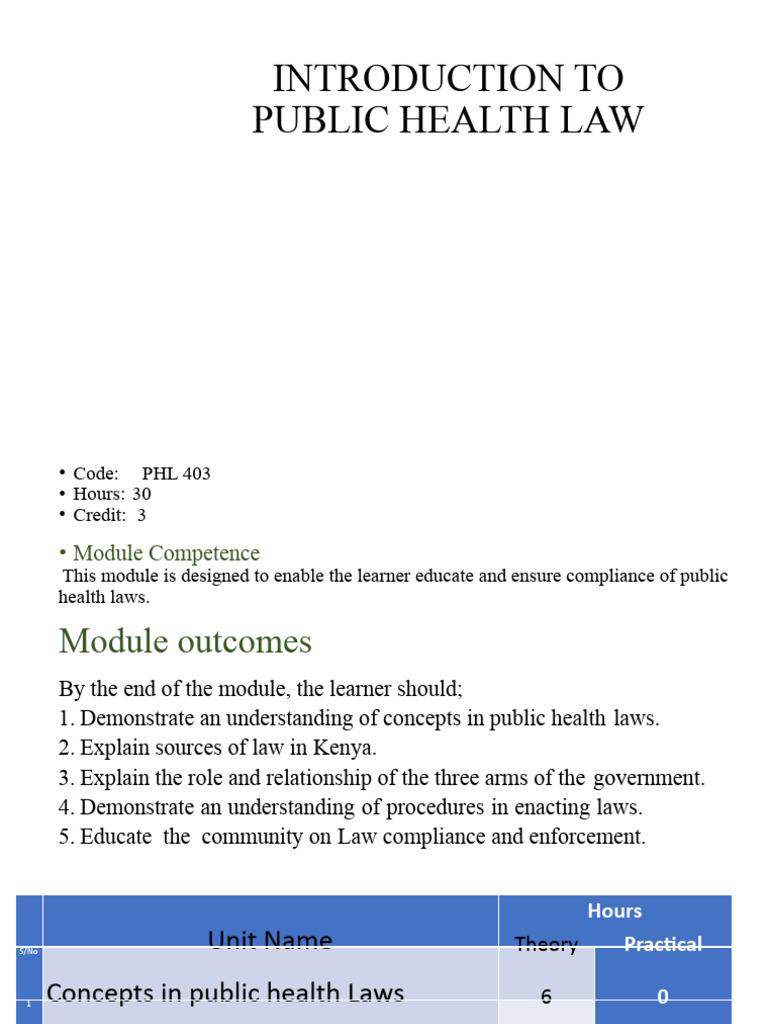 Introduction To Public Health Law | PDF | Bill (Law) | Magistrate