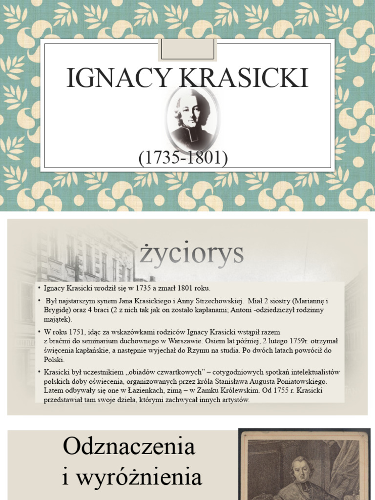 Ignacy Krasicki | PDF