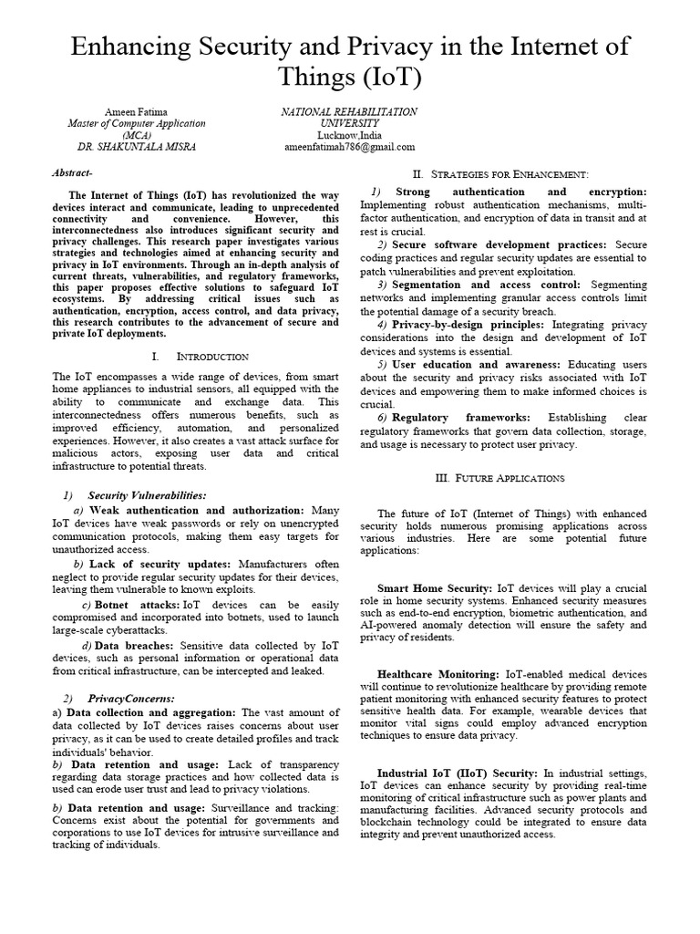 Research Paper IOT | PDF
