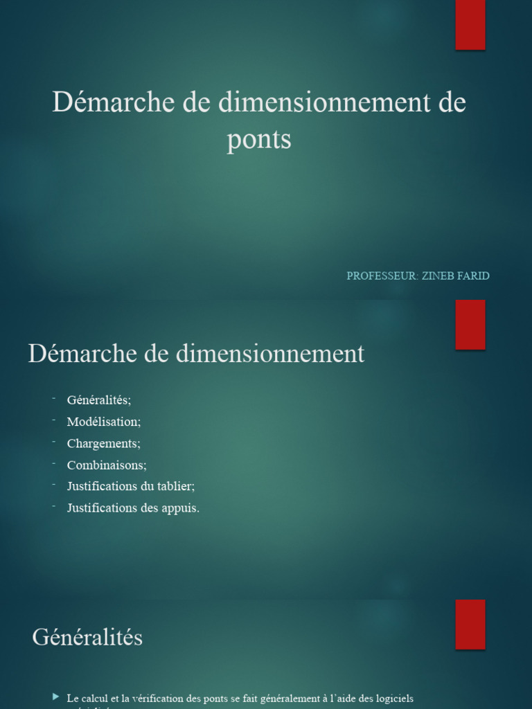 Démarche de Dimensionnement de Ponts | PDF | Pont | Béton armé