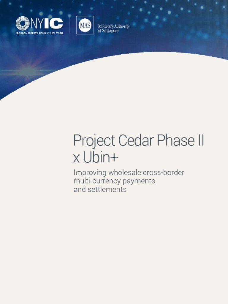 Project Cedar Phase Two Ubin Report | Download Free PDF | Foreign Exchange Market | Banks