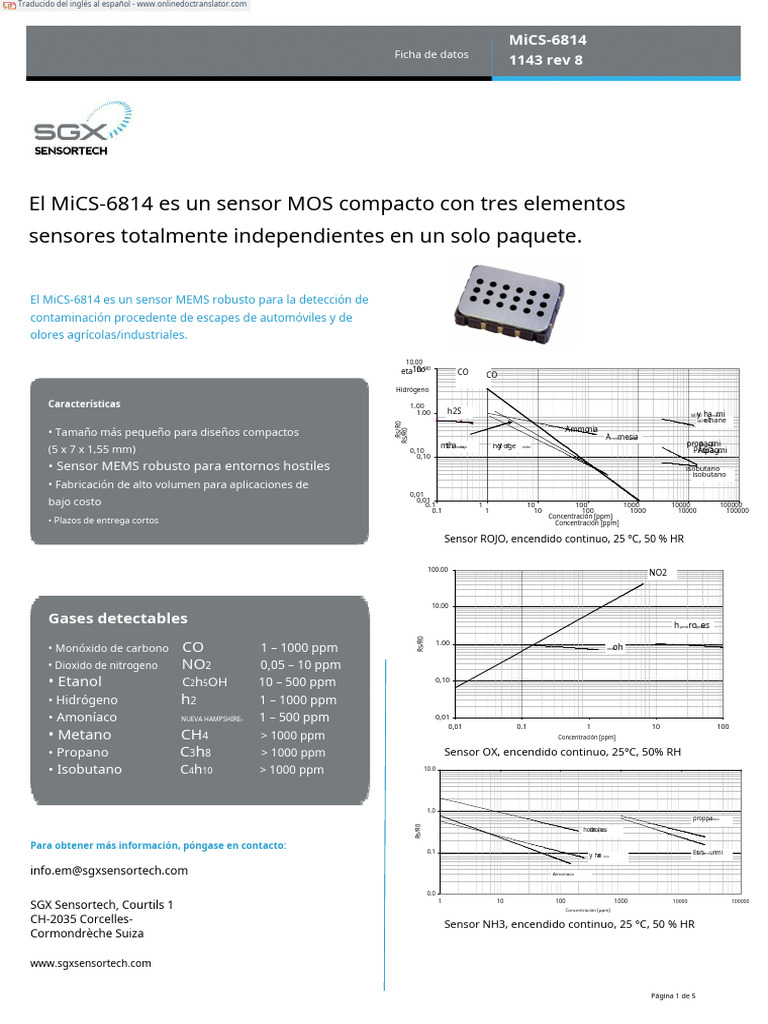 1143 - Datasheet MiCS 6814 Rev 8.en - Es | PDF
