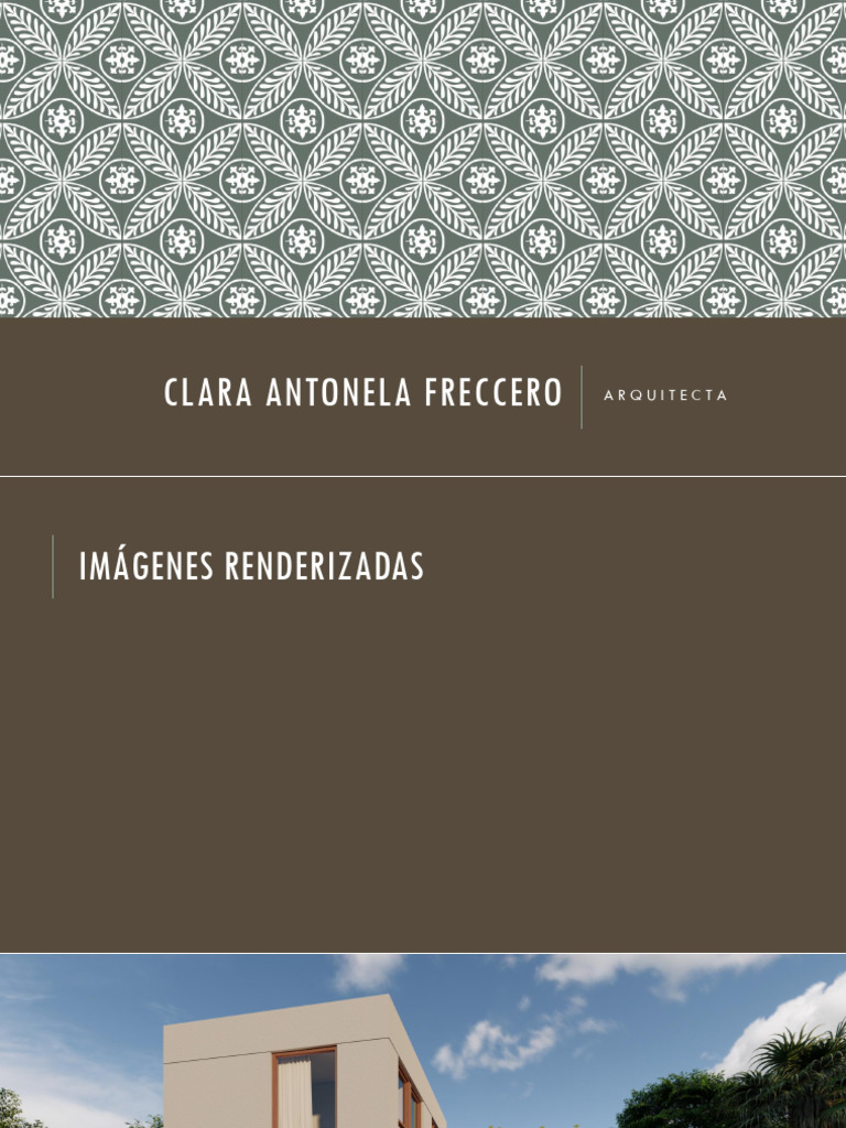 Clara Antonela Freccero PORTFOLIO RENDER | PDF