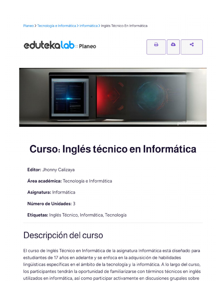 Inglés Técnico en Informática | PDF