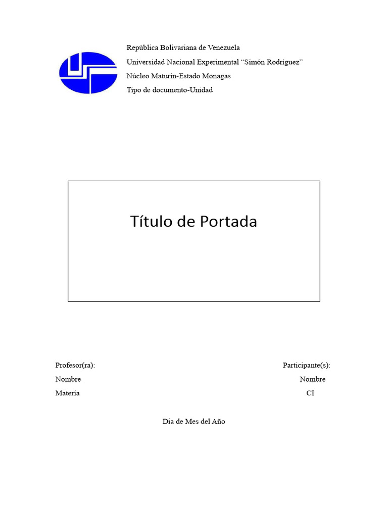 UNESR-Plantilla Portada | PDF