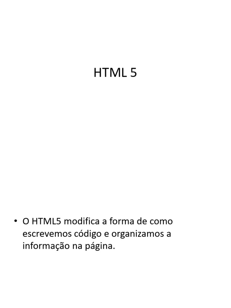 AULA 02 e 03 | PDF | Html | Elemento HTML