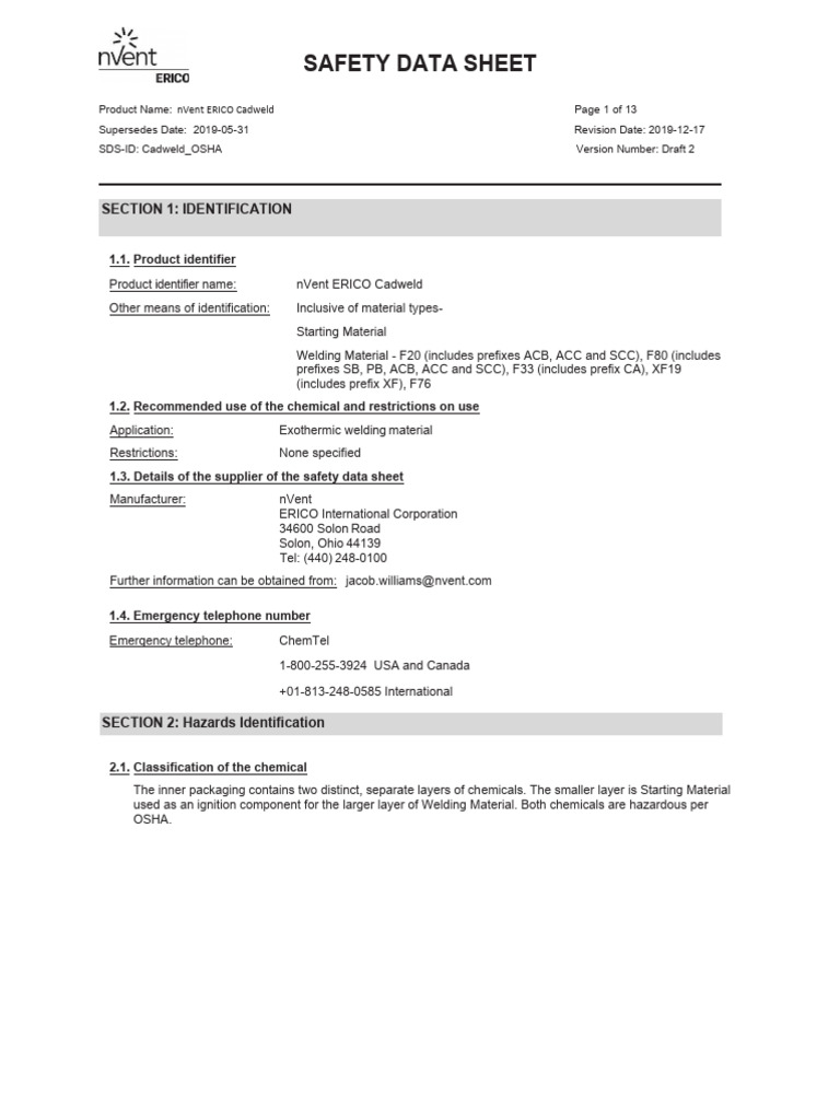 Cadweld Us | Download Free PDF | Dangerous Goods | Copper