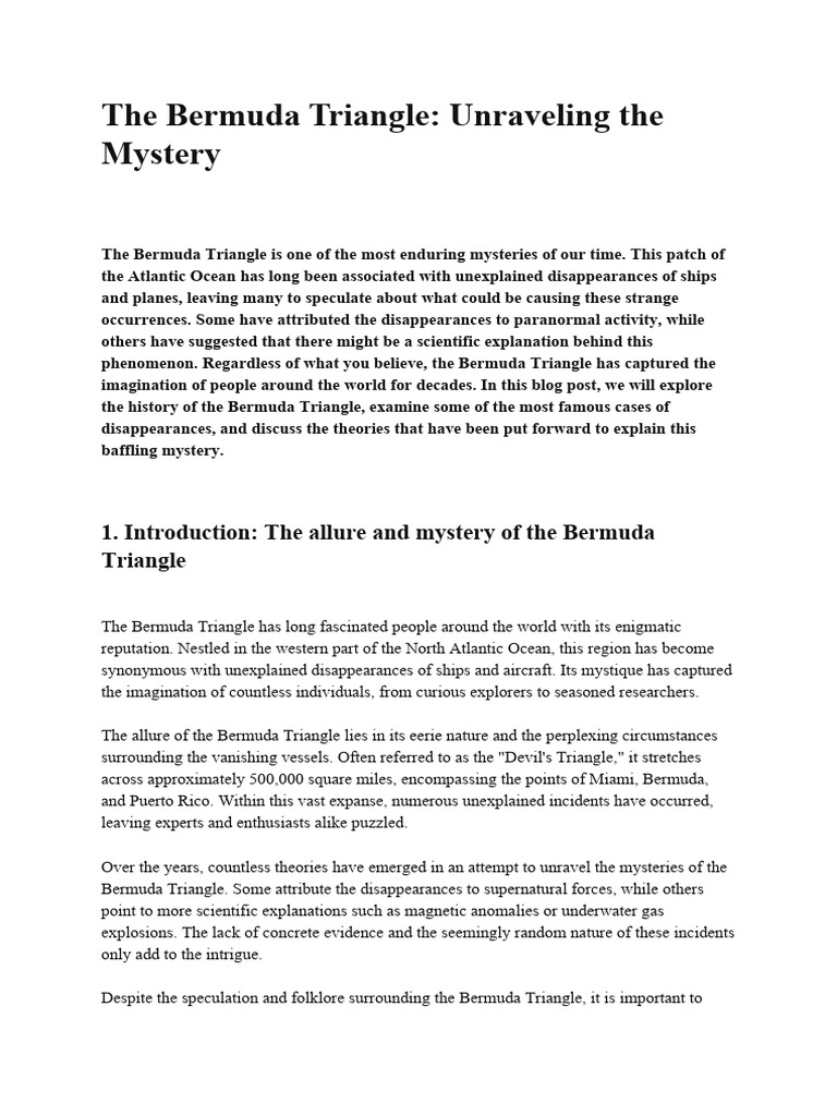 The Bermuda Triangle | PDF | Young Adult