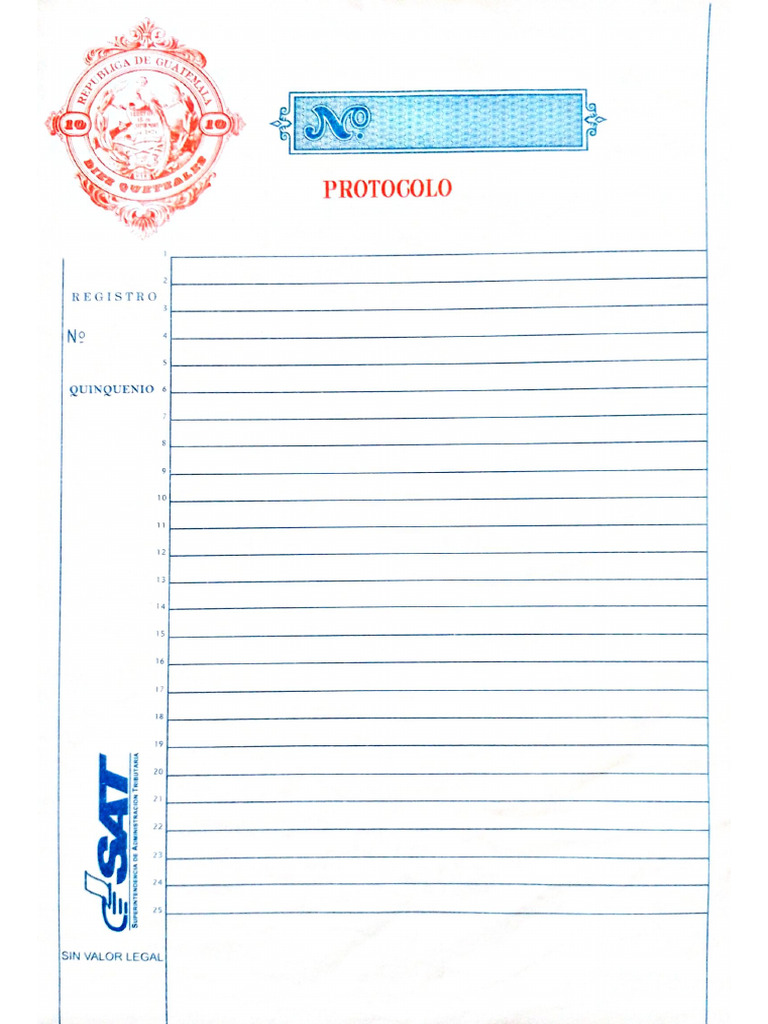 hoja de protocolo editable | PDF