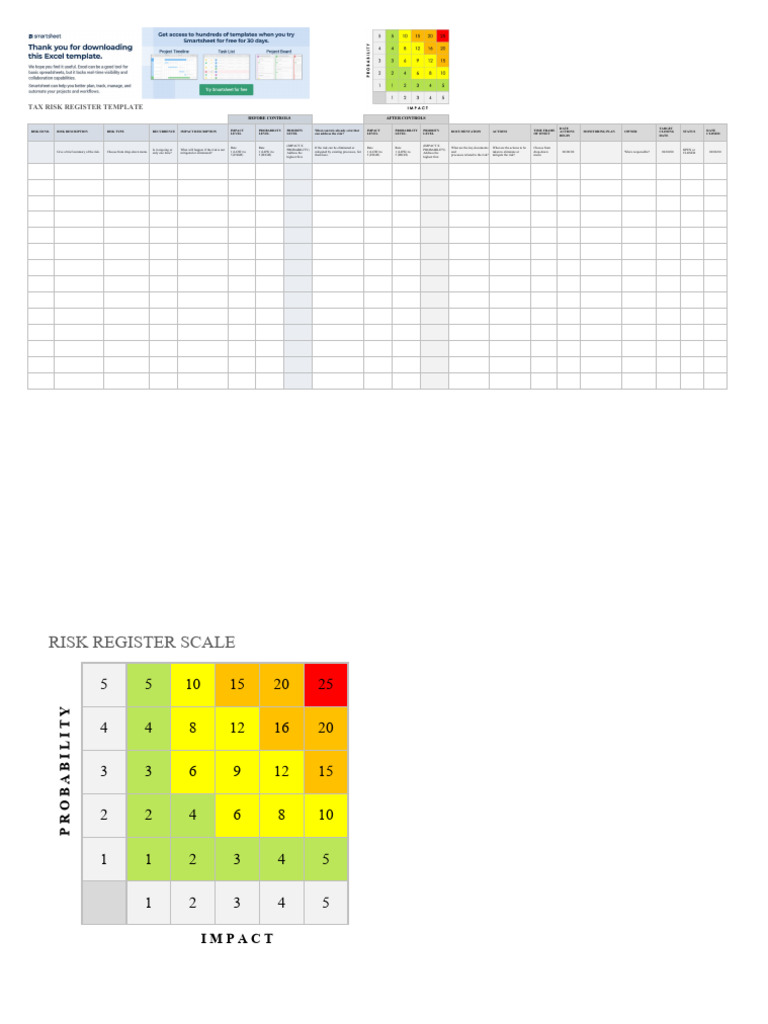 IC Tax Risk Register 9419 | PDF | Risk