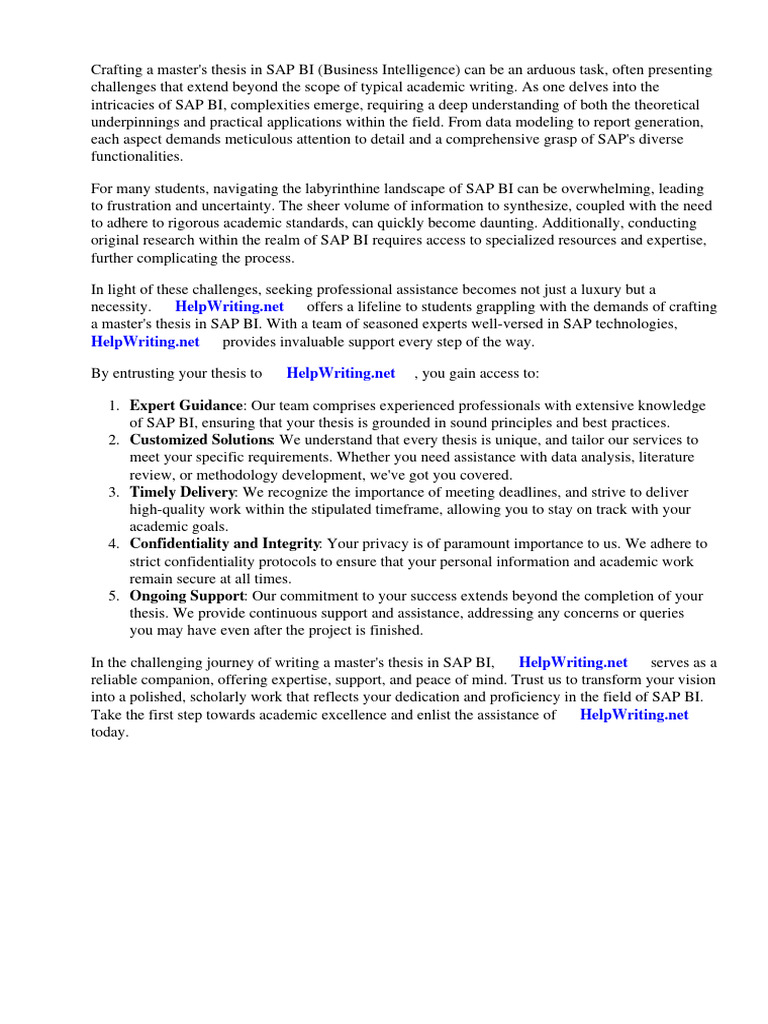Master Thesis Sap Bi | PDF | Enterprise Resource Planning | Business Intelligence