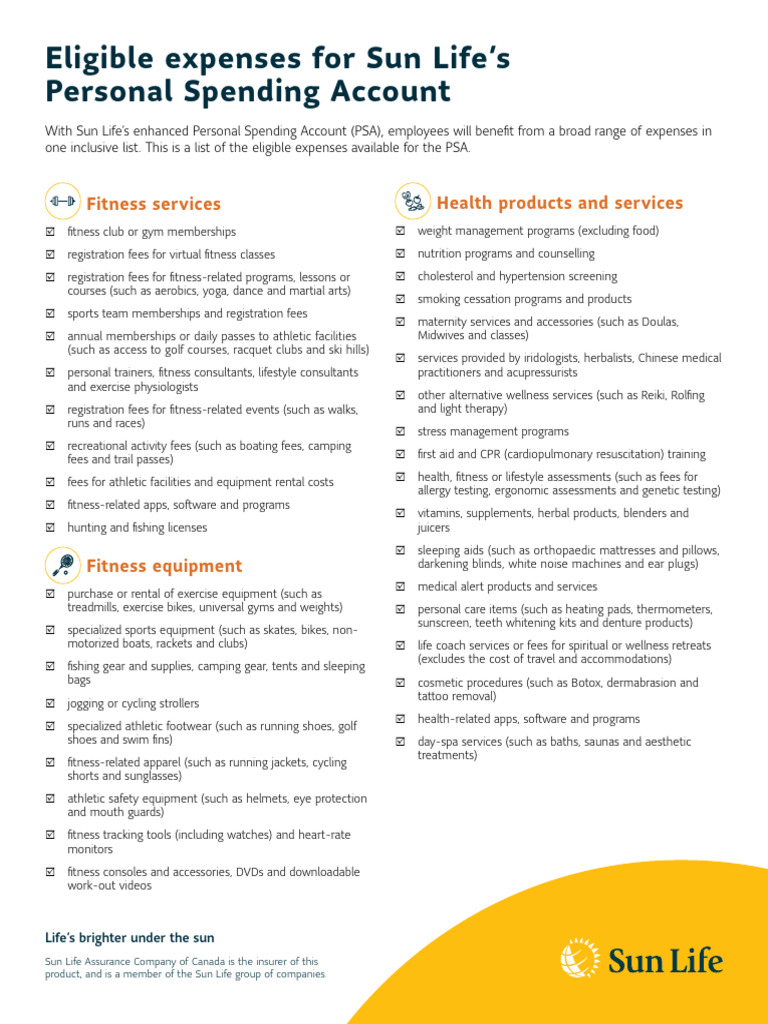 Psa Standard Eligible Expense List | PDF | Energy Conservation