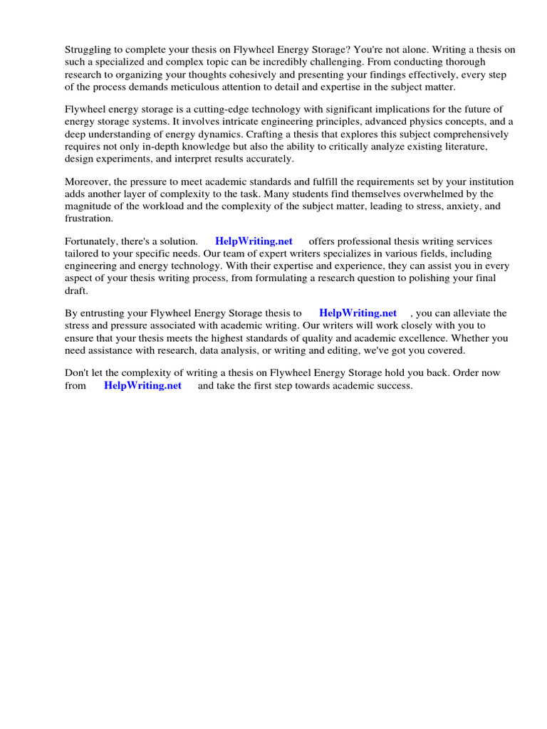 Flywheel Energy Storage Thesis | PDF | Bearing (Mechanical) | Energy Storage