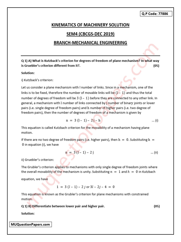 Kinematics of Machinery Cbcgs | PDF | Euclidean Vector | Acceleration