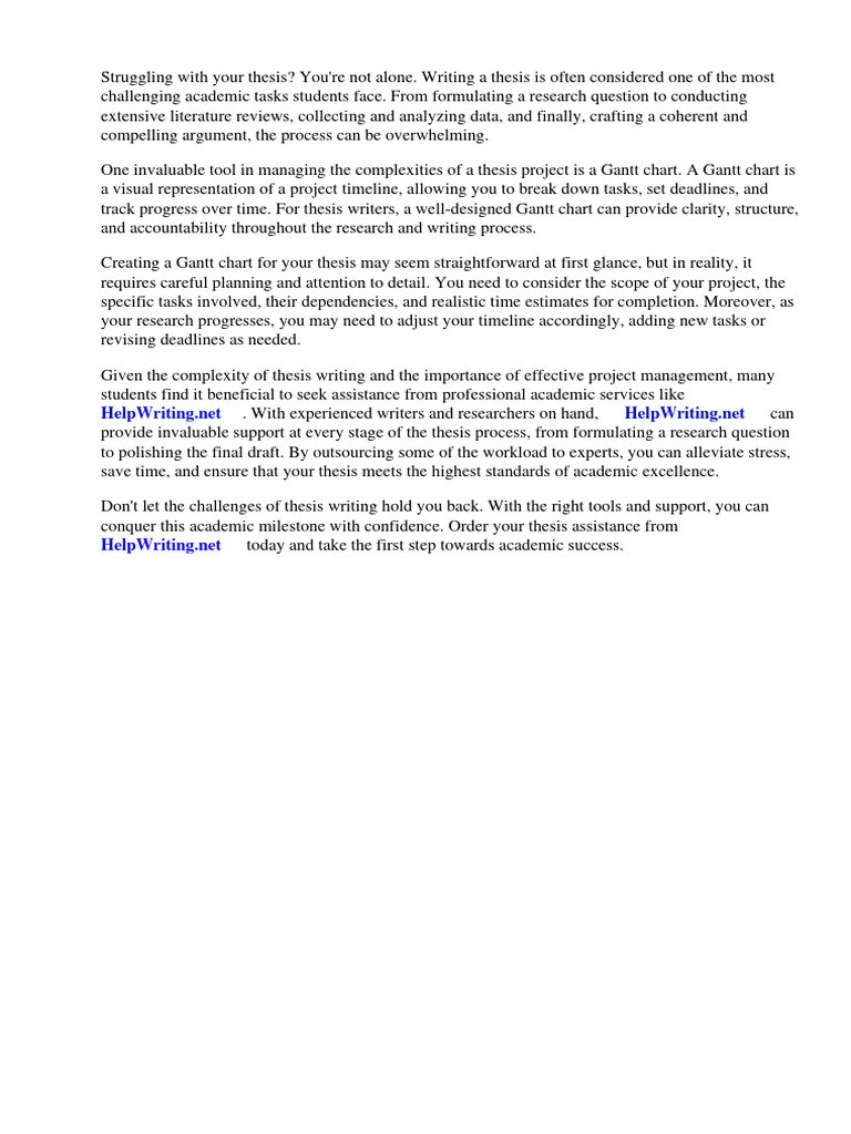 Gantt Chart Template For Thesis | PDF | Microsoft Excel | Microsoft ...