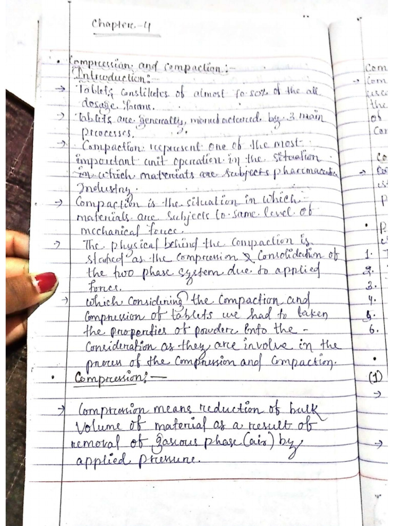 Compression and Compaction Hand Written Notes | PDF