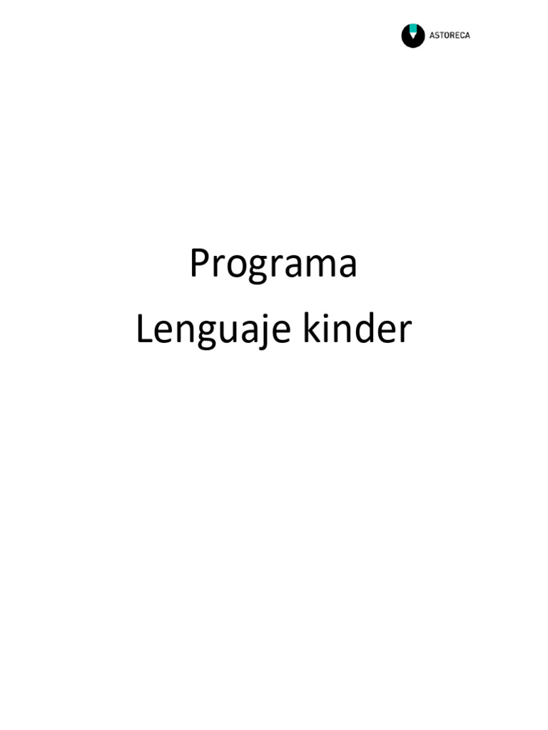 Manual Programa Lenguaje Kinder Dic 2022 | PDF | Aprendizaje ...