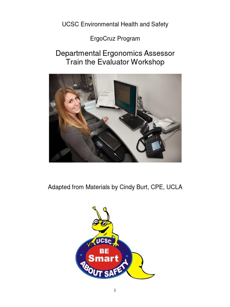UCSC Ergonomics Assessor Training Guide | PDF | Anatomical Terms Of Motion | Human Factors And ...