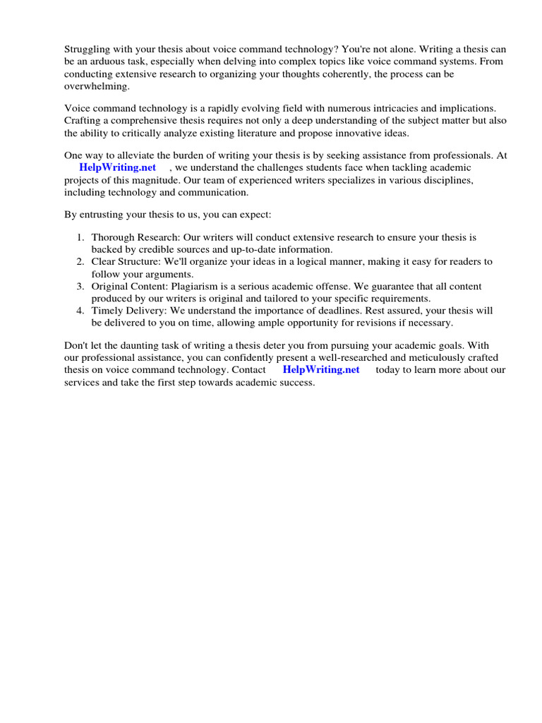Thesis About Voice Command | PDF | Speech Synthesis | Capacitor