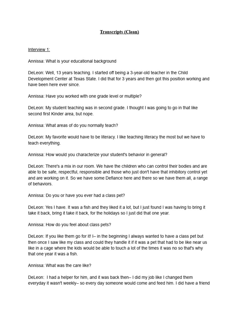 Transcripts | PDF | Pet | Emotions