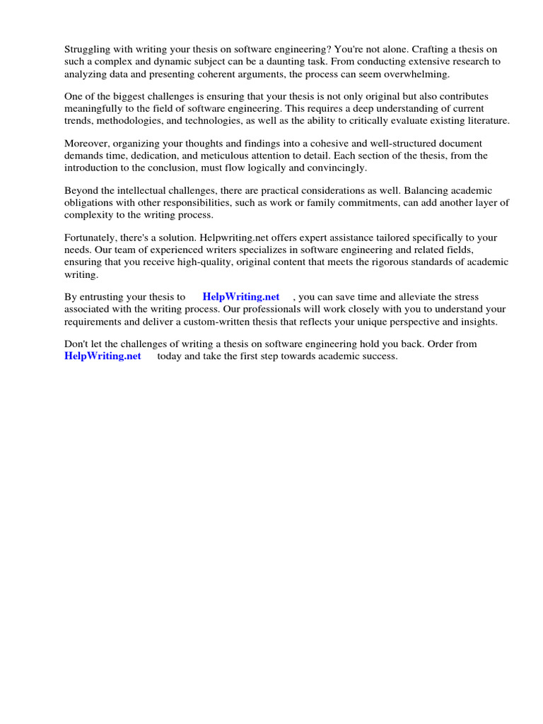 Thesis On Software Engineering Pdf Software Engineering