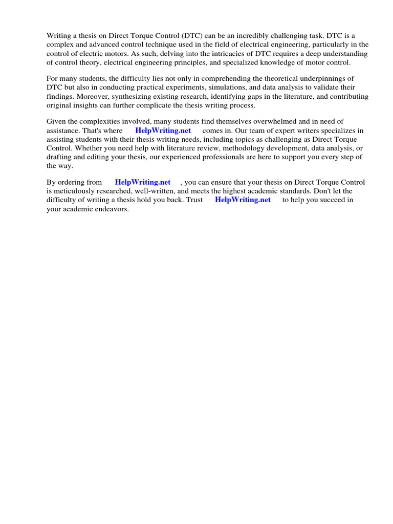 Thesis On Direct Torque Control | PDF | Electric Motor | Power Inverter Thesis On Direct Torque Control | PDF | Electric Motor | Power Inverter