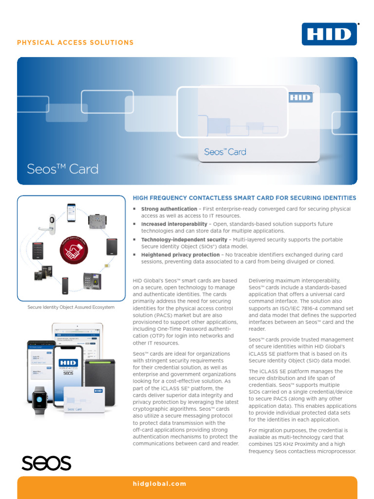 Pacs Seos Card Ds en - 0 | PDF | Smart Card | Authentication
