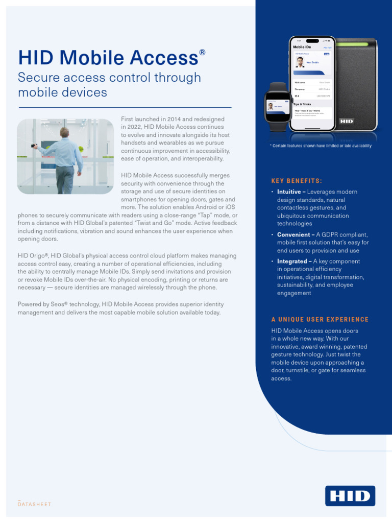 Pacs Hid Mobile Access Solutions Ds en 2 | PDF | Mobile Phones | Mobile App