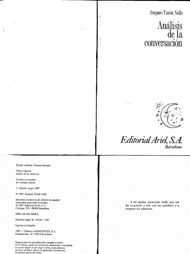 Amparo Tusón. Análisis de La Conversación. Caps. 4,5,6 | PDF