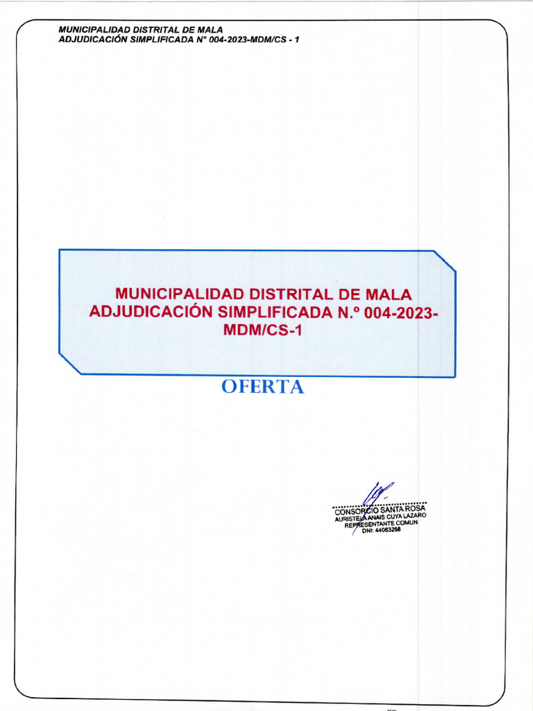 Oferta Mala Santa Rosa Ok | PDF