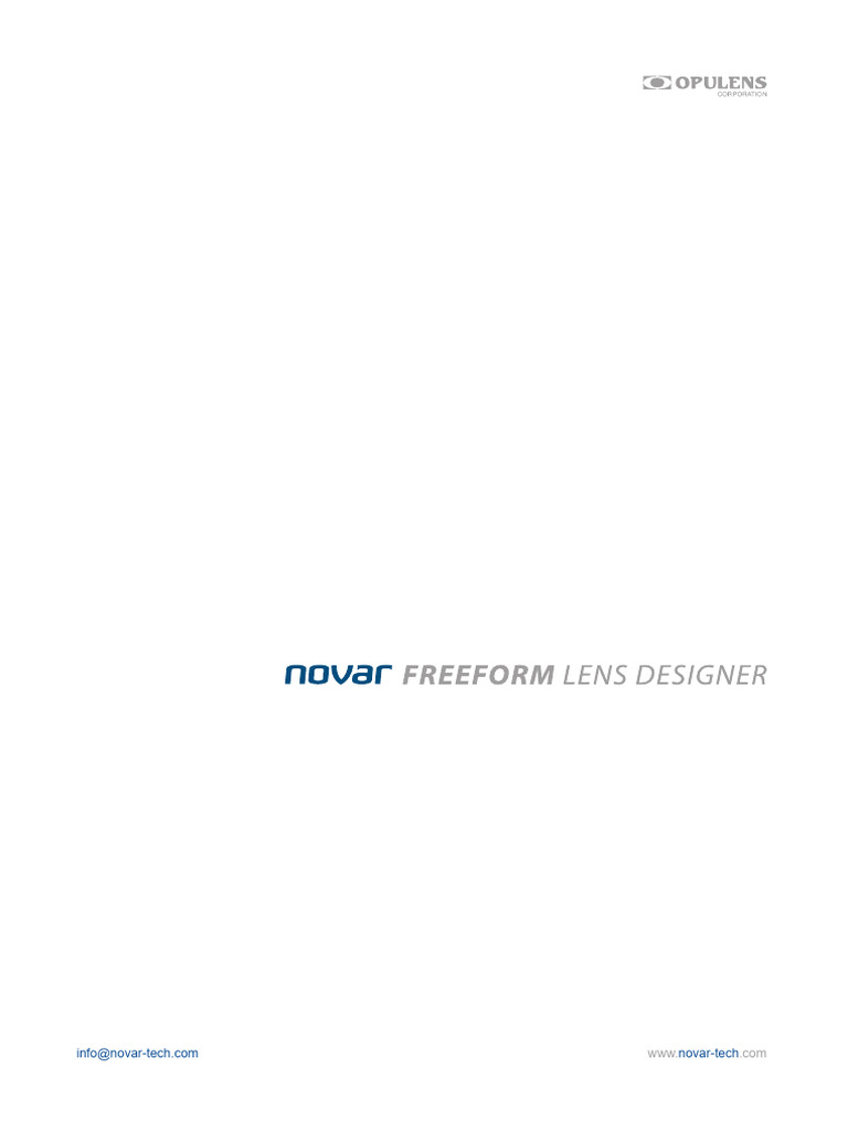 NOVAR Freeform Lens Designer (ESP) | PDF | Lentes | Óptica