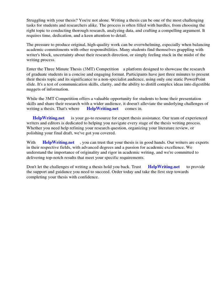 Three Minute Thesis 3mt Competition | Download Free PDF | Thesis