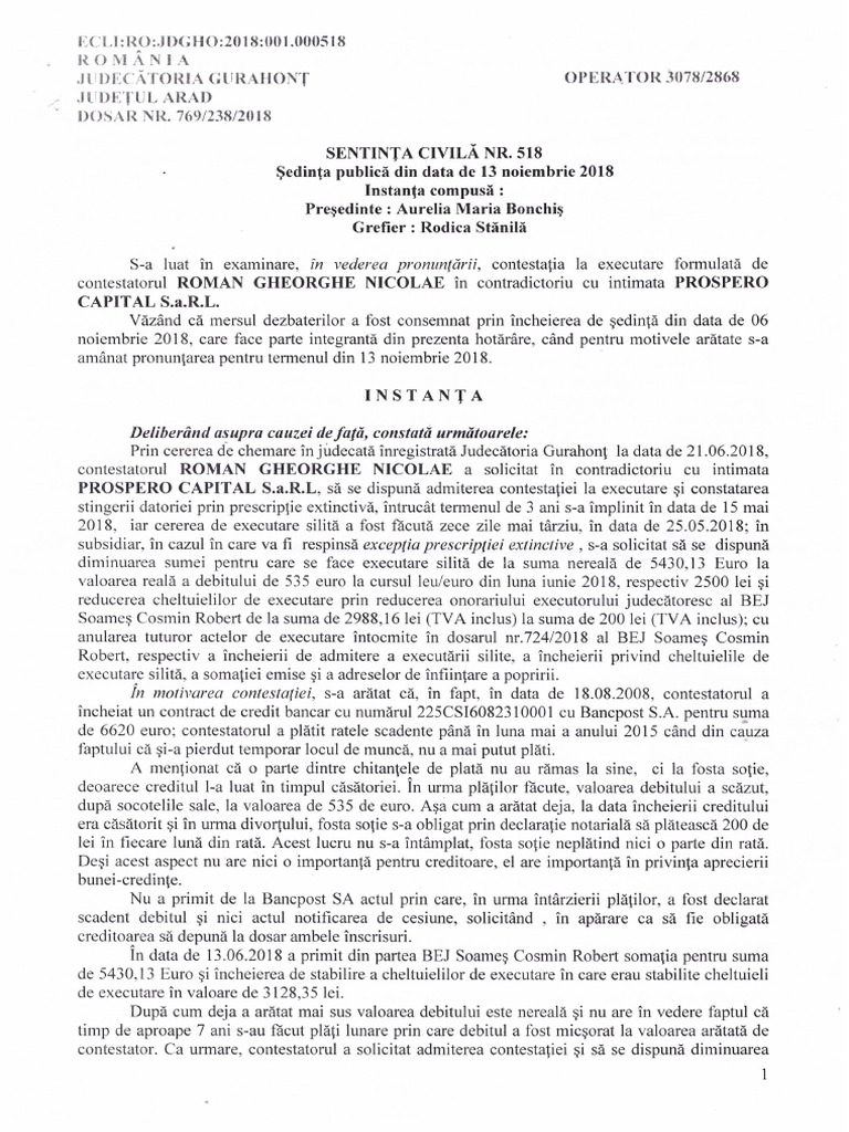 Sentinta Civila | PDF