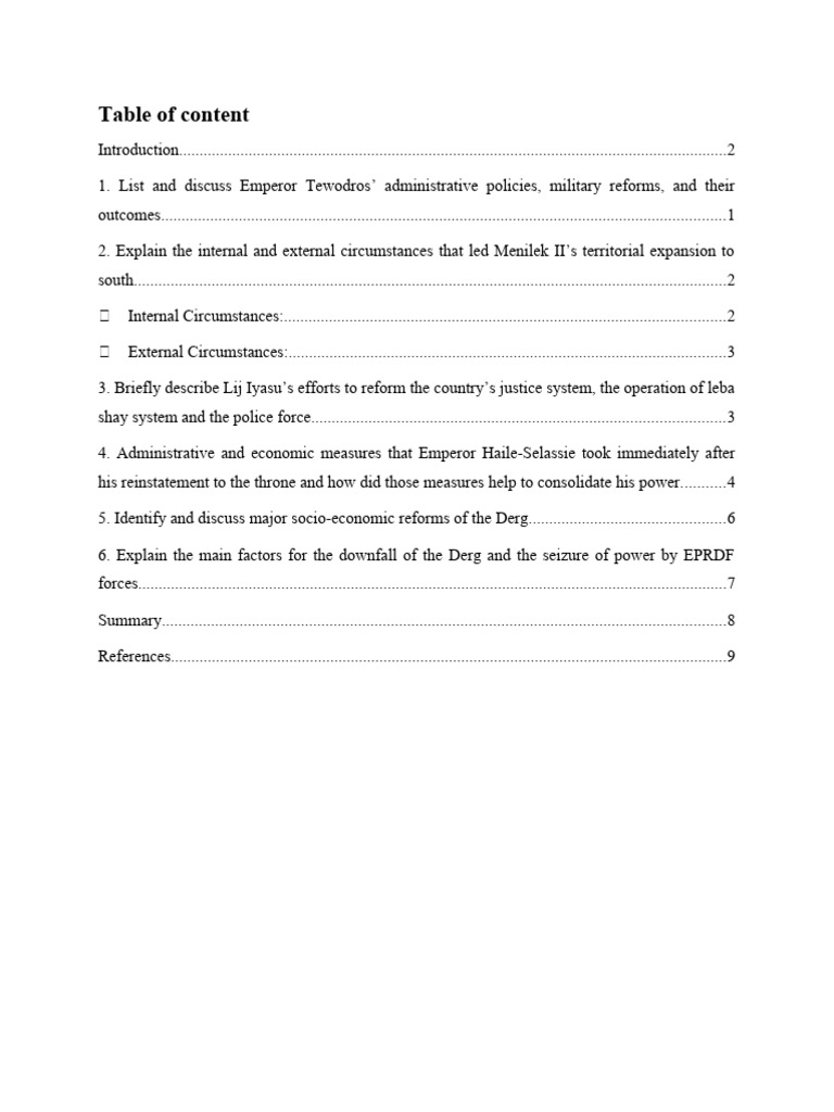 Group Assignment of History | PDF | Ethiopia | Economies