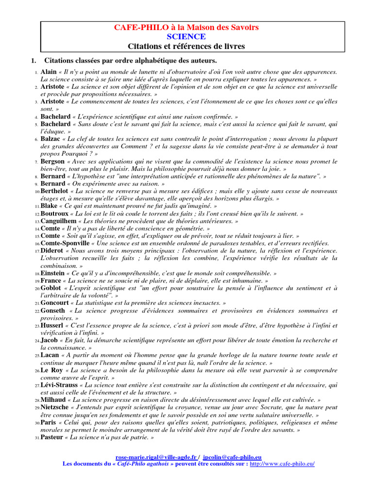 Science Citations Biblio | PDF | Philosophie