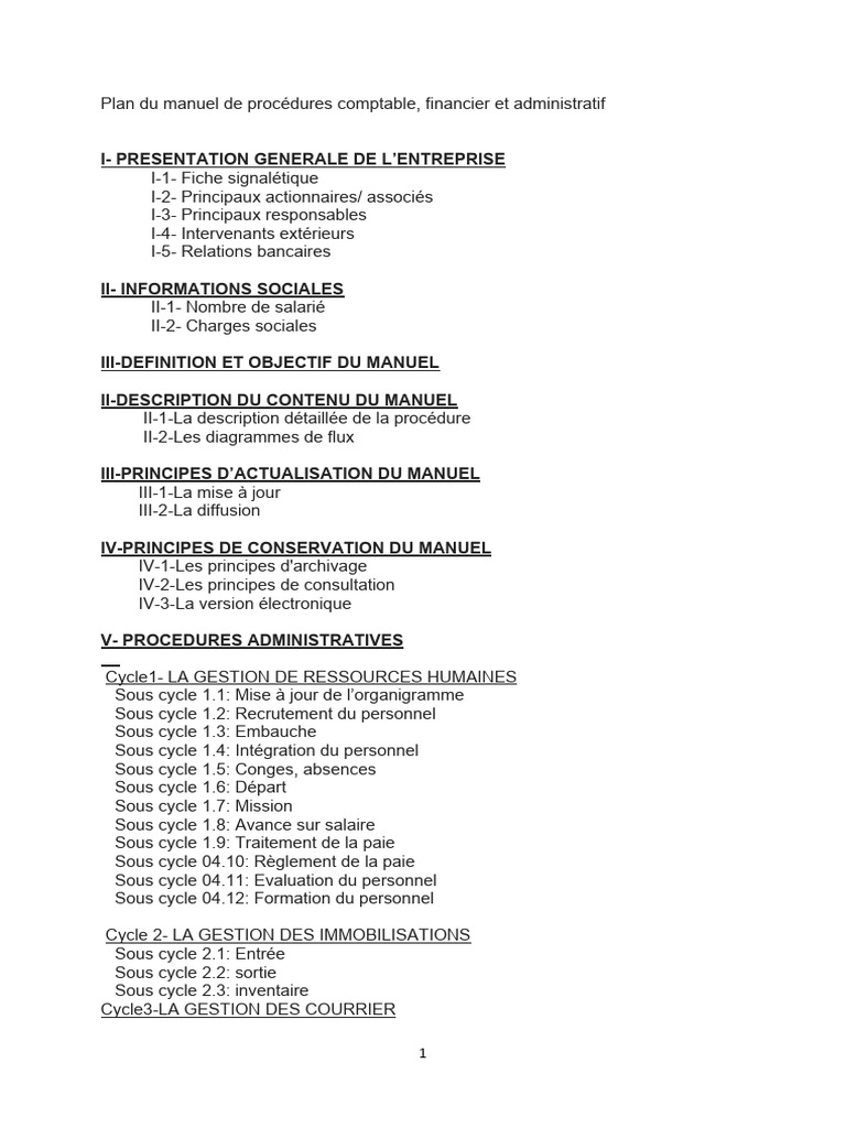 Manuel de procédures comptables et administratives | PDF | Économie ...
