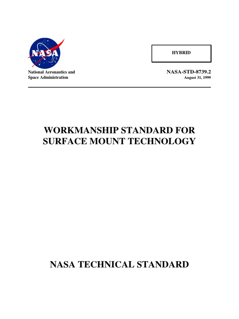 Nasa - Workmanship Standard For Surface Mount Technology - Nasa ...