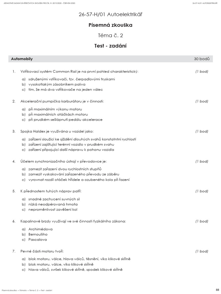 T ma 2 Test PDF