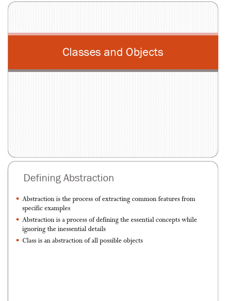Lec 1 | PDF | Class (Computer Programming) | Object (Computer Science)