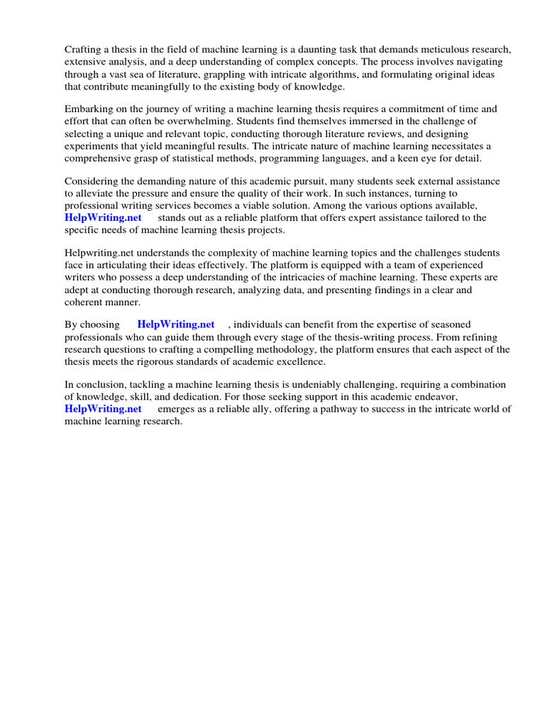 Machine Learning Thesis Ideas | PDF | Machine Learning | Deep Learning