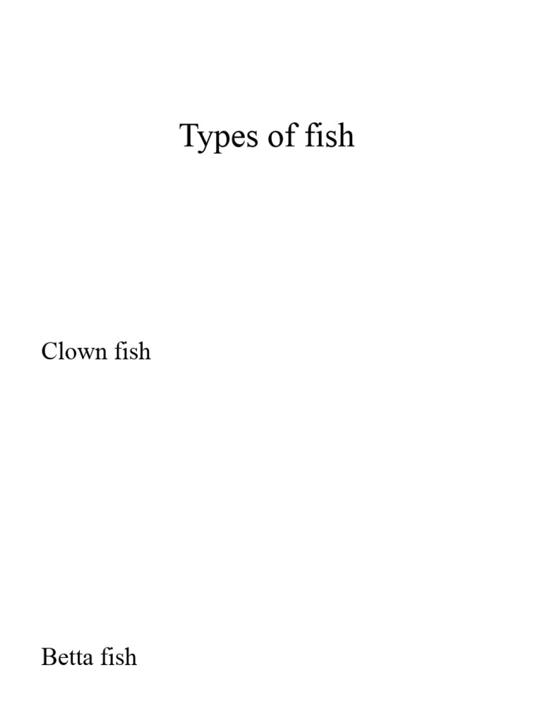 Comprehensive Fish Types List | PDF