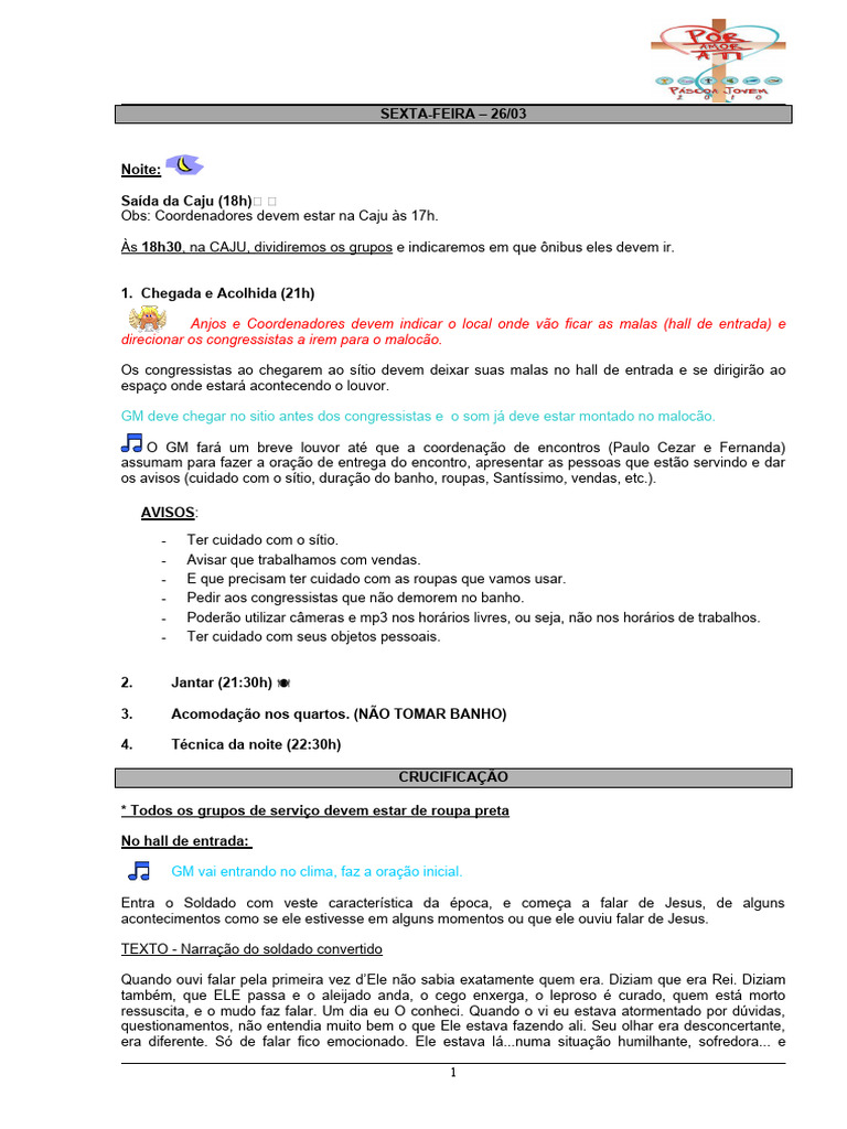 Roteiro - Parcial Quase Final | PDF | Pecado | Jesus