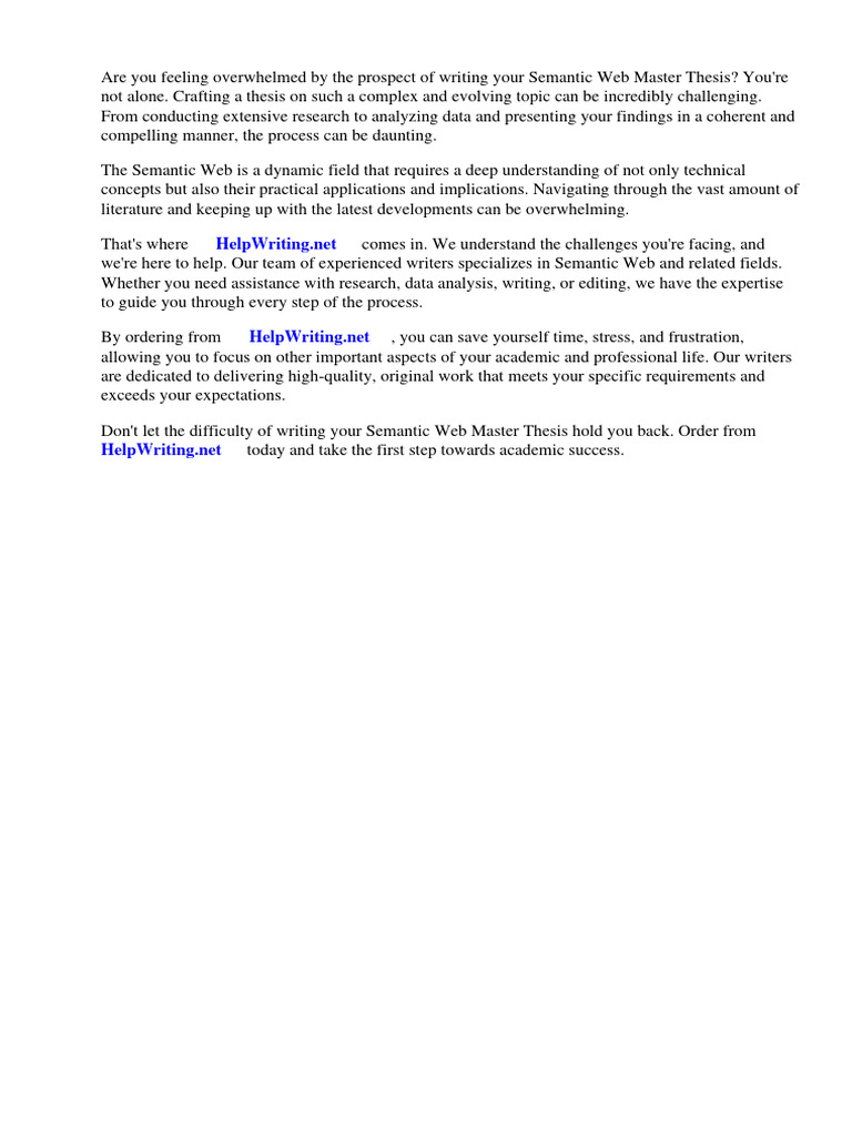 Semantic Web Master Thesis Pdf Semantic Web Resource Description
