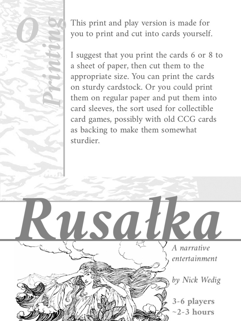 Rusalka Horizontal Cards | PDF | Ghosts