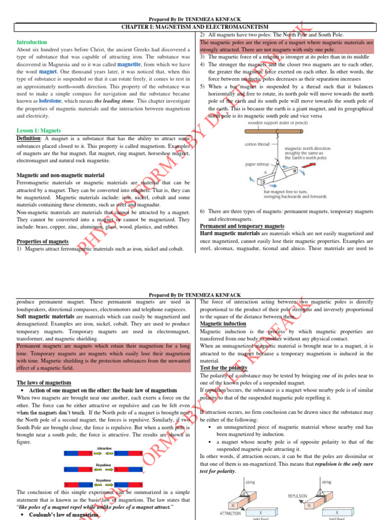 PHYSICS_FORM_5_New | PDF | Magnet | Magnetic Field