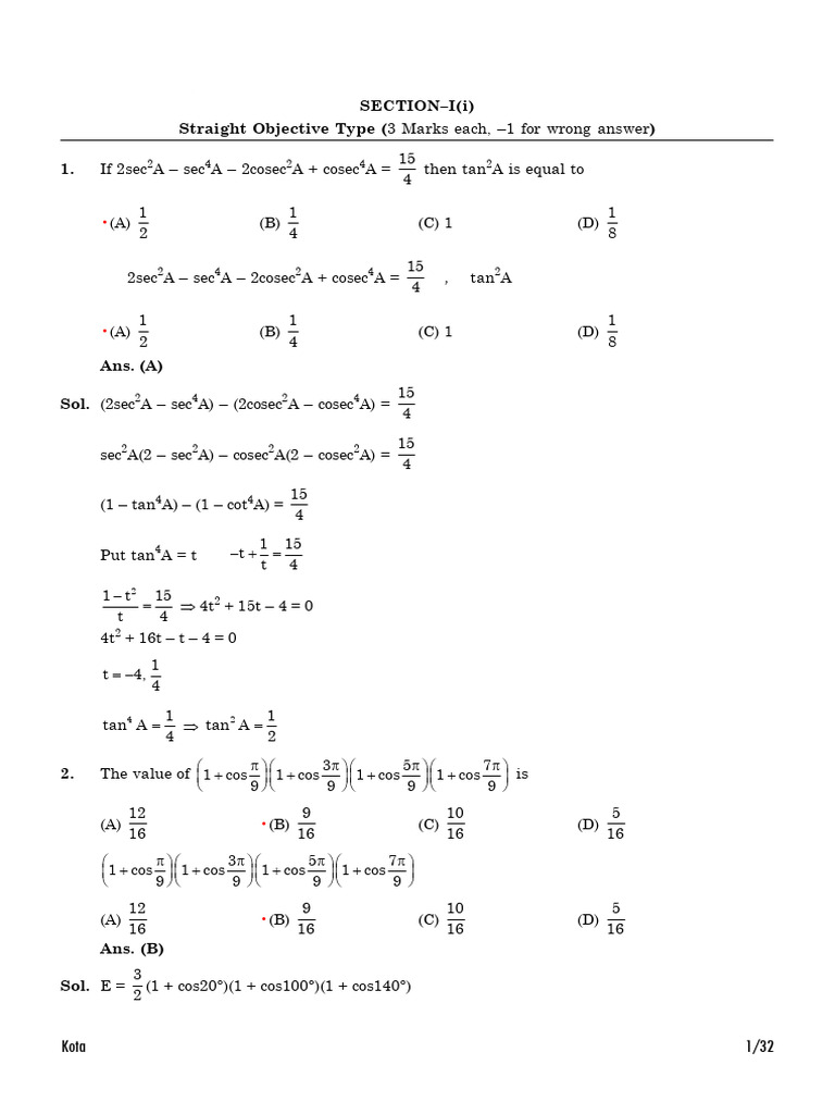 14 - Trigonometric Ratio & Identities (Compound Angle) | PDF
