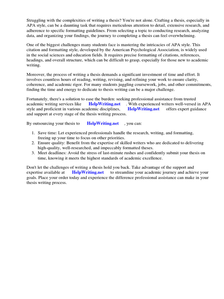 Thesis Apa Style Example | Download Free PDF | Apa Style | Thesis